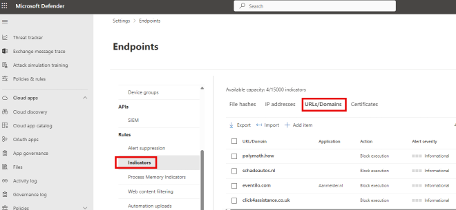 Browser support for Defender for Endpoint URL/Domain Indicators – Fish Eagle Limited