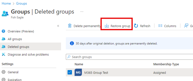 Entra ID and Accidental Security Group Deletion – Fish Eagle Limited